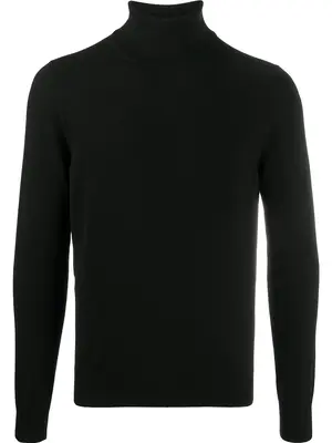 Malo Roll-neck Sweater - Black