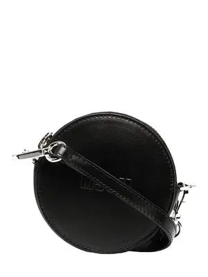 MSGM Logo-embossed Circular Mini Bag - Black