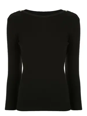 AGNÈS B. Badiane Boat Neck Jumper - Black