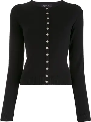 AGNÈS B. Swing Snap Cardigan - Black