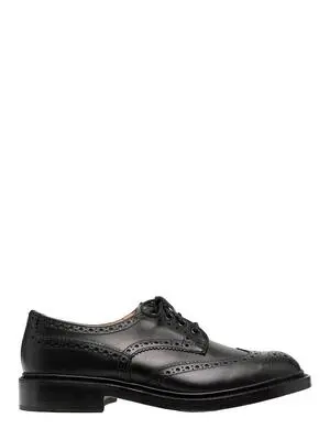 TRICKER'S Lace-up Leather Brogues - Black