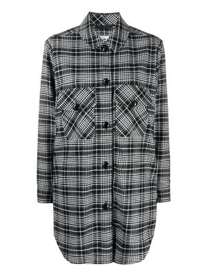 Woolrich Longline Check Shirt - Black