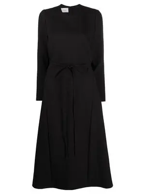 Valentino Garavani Belted Wool Dress - Black