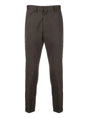 LOW BRAND Tapered Slim-fit Trousers - Brown