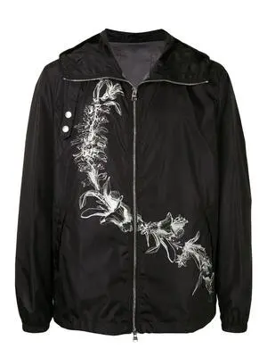ALEXANDER MCQUEEN Floral-Print Zip-Front Hooded Jacket