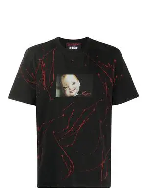 MSGM Photograph Print T-shirt - Black