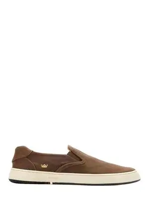 OSKLEN Leather Slip-on Sneakers - Brown