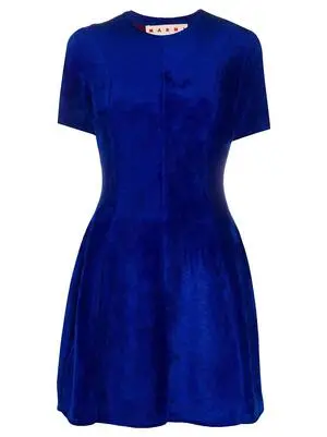 Marni Cinched Waist Knitted Dress - Blue