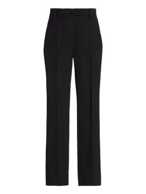 Prada Wool Straight-leg Trousers - Black