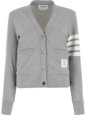 Thom Browne 4-bar Stripe Cardigan - Grey