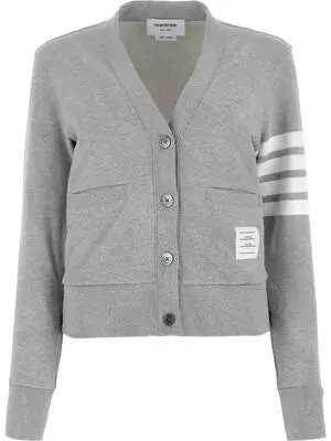 Thom Browne 4-bar Stripe Cardigan - Grey