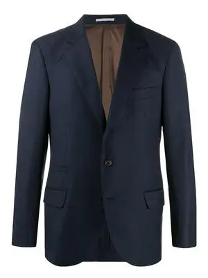 Brunello Cucinelli Single-breasted Tailored Blazer - Blue