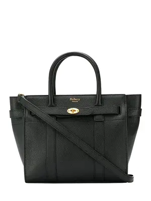 Mulberry Mini Zipped Bayswater Tote - Black