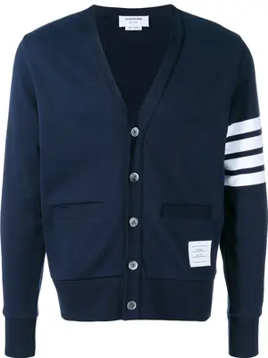 Thom Browne 4-bar Loopback Cardigan - Blue