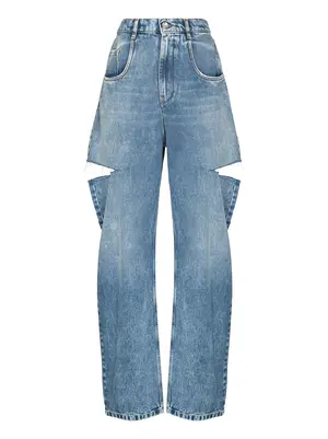 MAISON MARGIELA Distressed Straight-leg Jeans - Blue