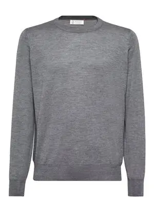 Brunello Cucinelli Cashmere-blend Jumper - Grey