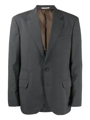 Brunello Cucinelli Micro-check Suit Jacket - Grey