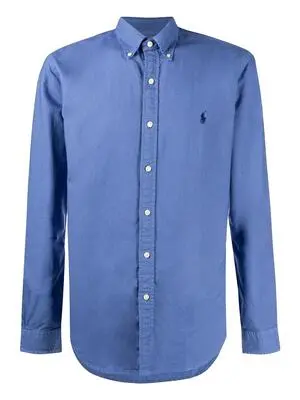 Polo Ralph Lauren Logo-embroidered Long Sleeve Shirt - Blue