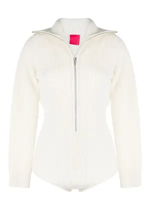 CASHMERE IN LOVE Cashmere In Love Ribbed-Knit Bodysuit