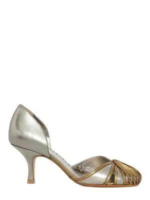 STUDIO CHOFAKIAN 70mm Leather Heeled Pumps - Brown