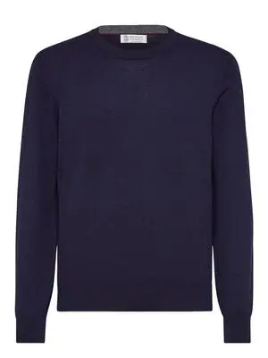 Brunello Cucinelli Ribbed Cashmere Jumper - Blue