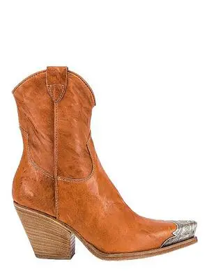 Free People Free People Brayden Western Boot With Metal Toe Detail Tan