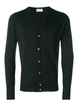 John Smedley Merino Wool Cardigan - Black
