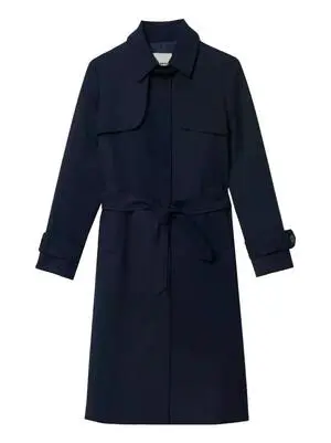 SANDRO SANDRO Trench Coat With Pleated Inset