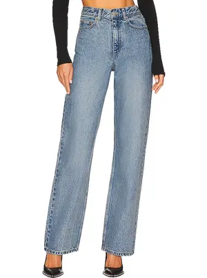 DR. DENIM Echo Wide Leg Jeans Mid Blue Jay Lumber