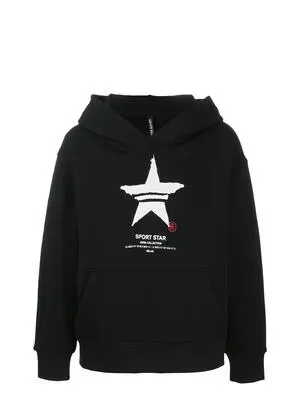 Neil Barrett Sports Star Print Hoodie - Black