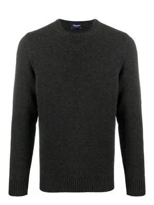 DRUMOHR Rib-trimmed Cashmere Jumper - Grey