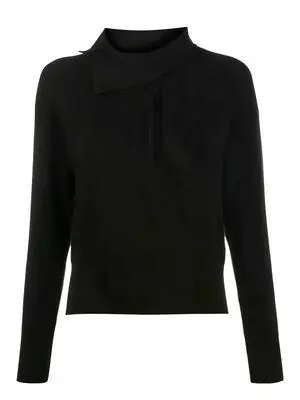 Kenzo Split Neck Top - Black