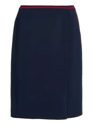 MIU MIU Flared Stripe-Detail Knit Skirt