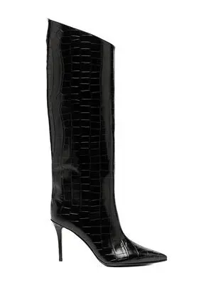 LE SILLA Eva Crocodile-effect Boots - Black