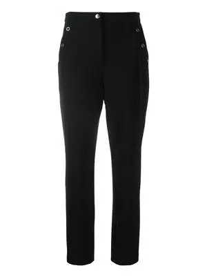 Moschino High-waisted Straight Leg Trousers - Black