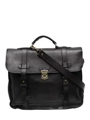 Officine Creative Large Leather Satchel - Black