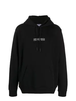 COUNTY OF MILAN Cross Cotton Hoodie - Black