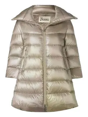Herno Padded Zip-up Coat - Neutrals
