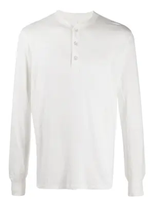 RAG & BONE Rag & Bone Round-Split Neck Long-Sleeved Top