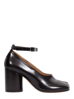 MAISON MARGIELA Tabi Leather Mary Jane Pumps - Black