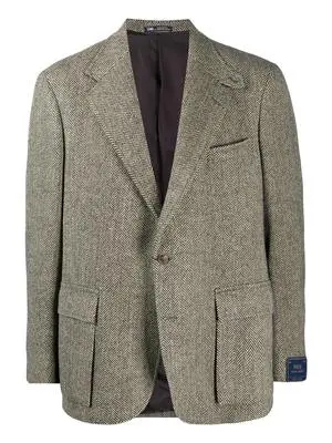 Polo Ralph Lauren Herringbone Single-breasted Blazer - Brown