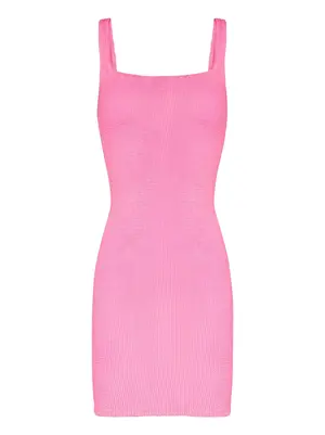 Hunza G Fitted Knitted Tank Dress - Pink