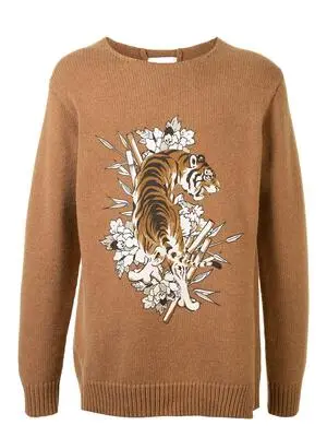 PORTS V Tiger Knit Jumper - Brown