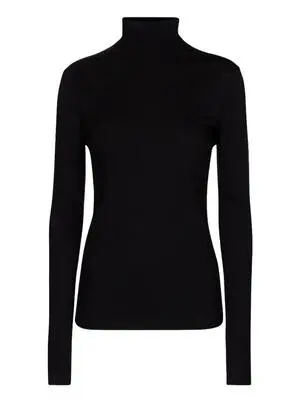 Vince Essential Turtleneck Top - Black