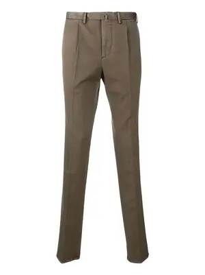 DELL'OGLIO Dell'oglio Inverted Pleat Wool Trousers