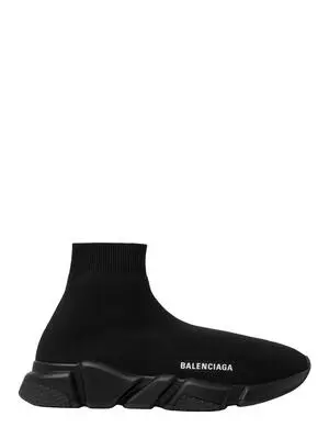 Balenciaga Speed Stretch-knit Slip-on Sneakers - Black