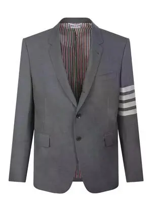 Thom Browne 4-bar Wool Blazer - Grey