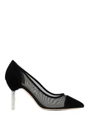 SOPHIA WEBSTER Jasmine Crystal-embellished Mesh Pumps - Black
