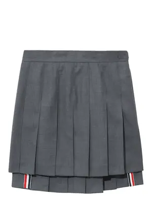 Thom Browne Pleated High-low Skirt - Grey