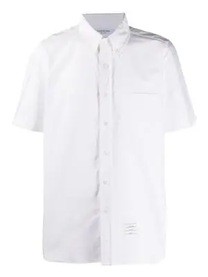 Thom Browne Grosgrain-trim Oxford Shirt - White